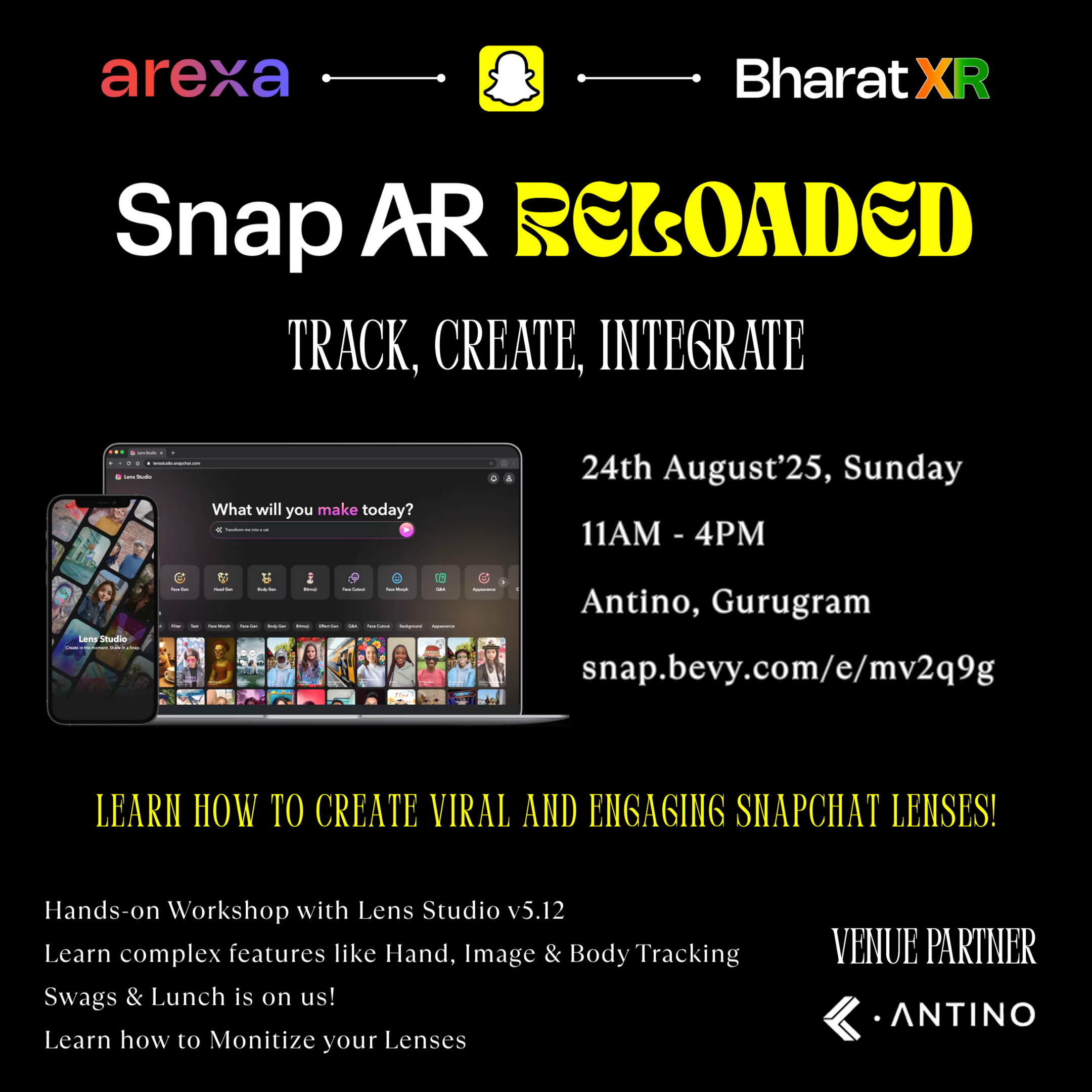 See SnapAR Reloaded: Track, Create, Integrate | Arexa x SnapAR x Bharat XR at Snap North India